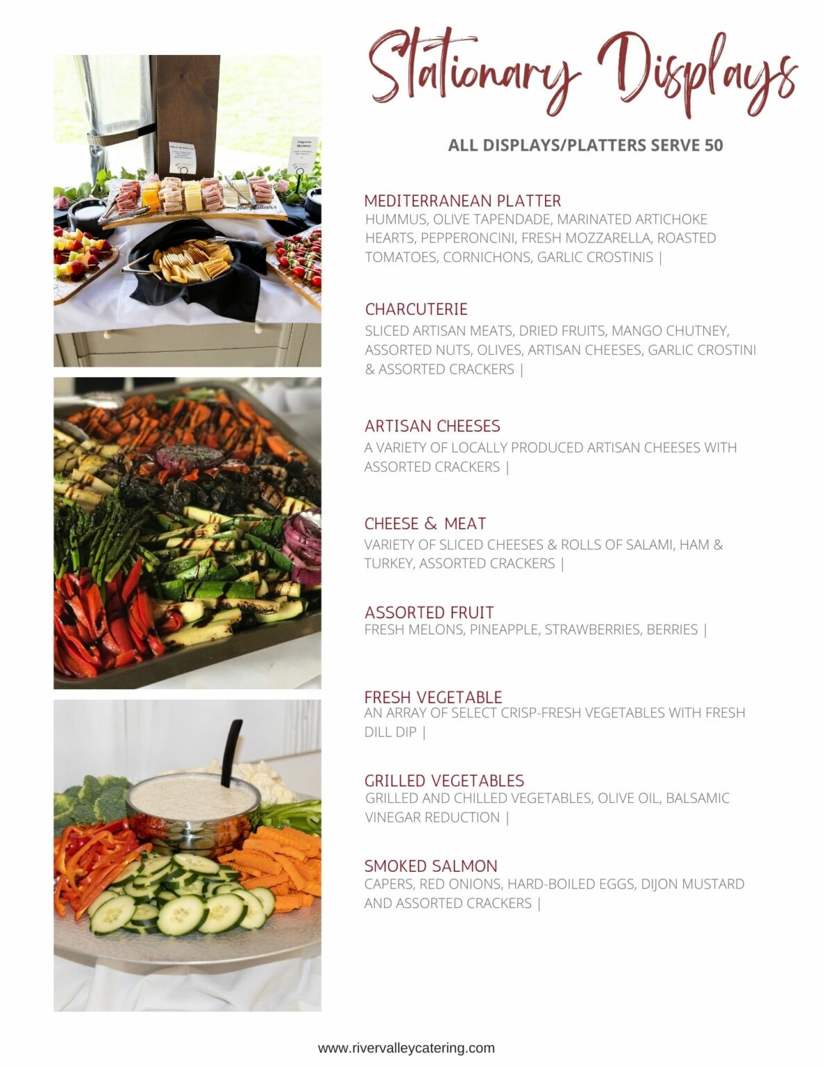 Menus - River Valley Catering, Serving River Falls, Hudson and Twin Cities