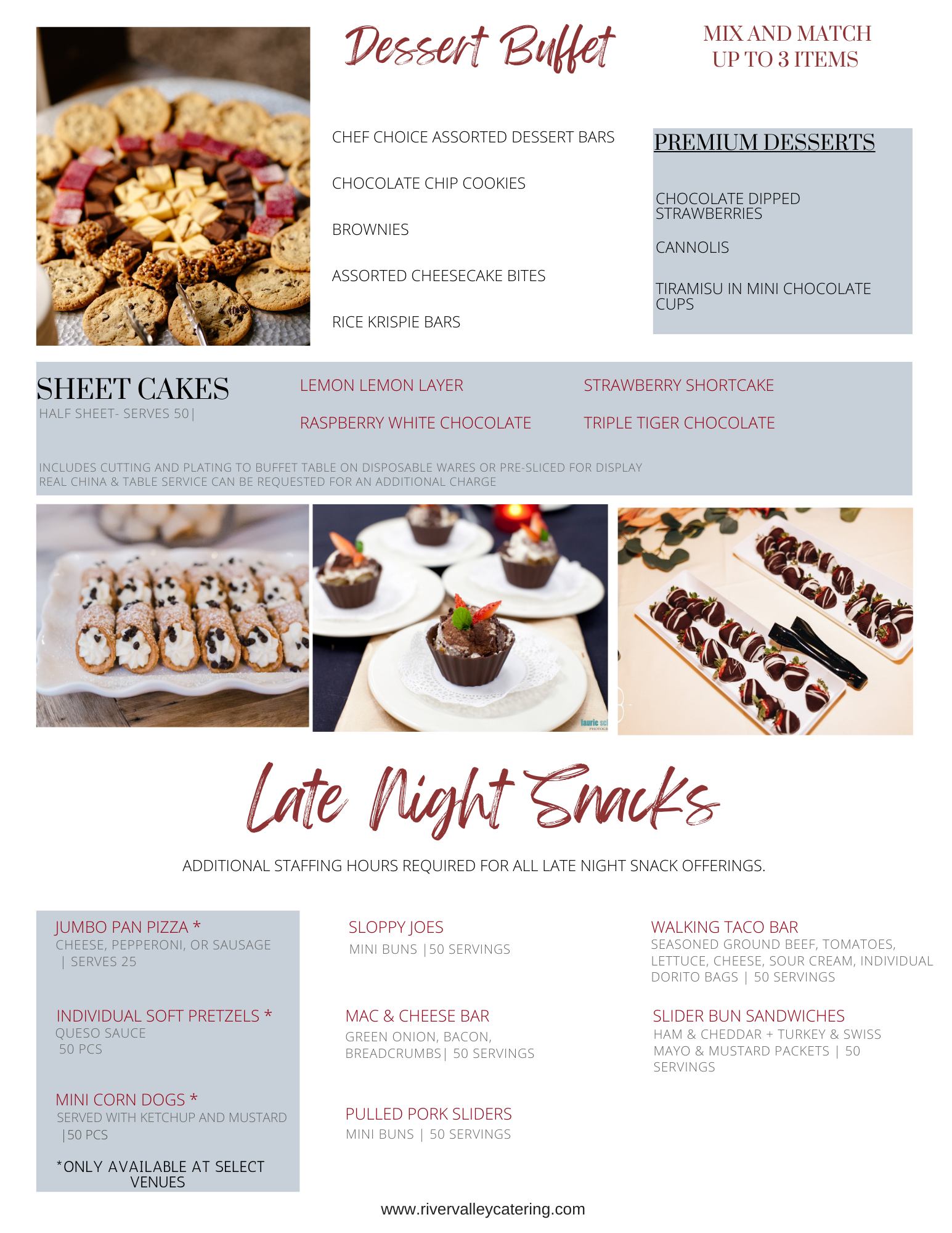 Menu - River Valley Catering, Serving River Falls, Hudson and Twin Cities